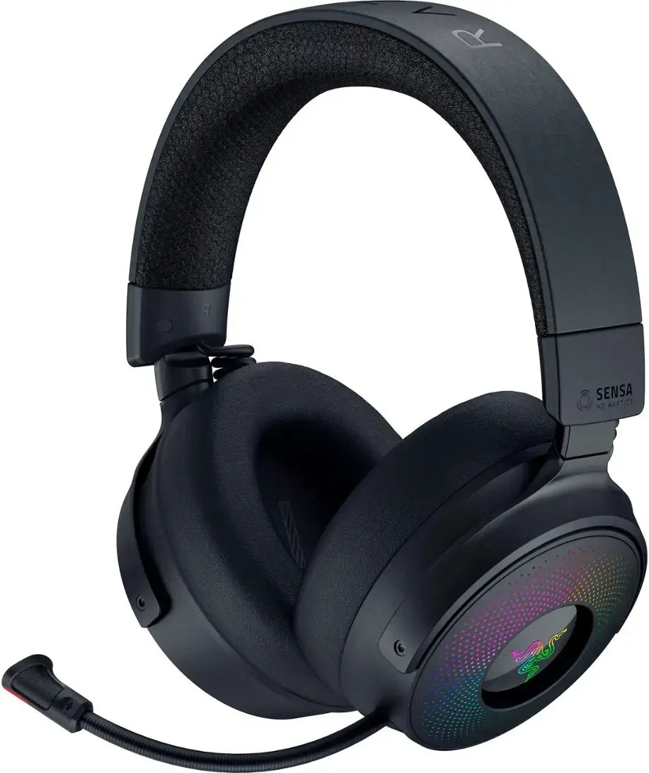 Razer KRAKEN V4 Pro - Wireless 7.1 RGB Gaming Headset - Sound Card ...